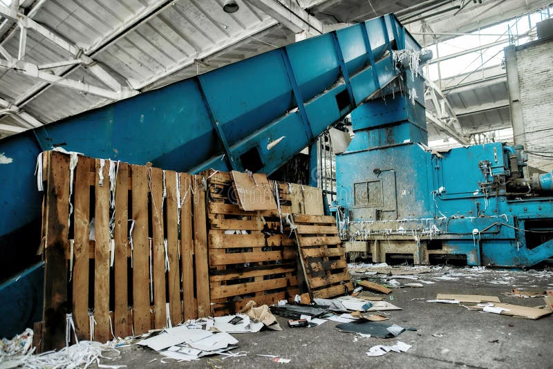 Industrial Line Inside of Waste Separation Station Editorial ...