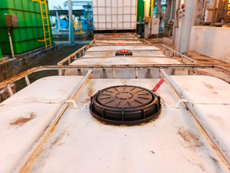 Industrial Liquid Containers in a Chemical Plant Offer a Glimpse into ...