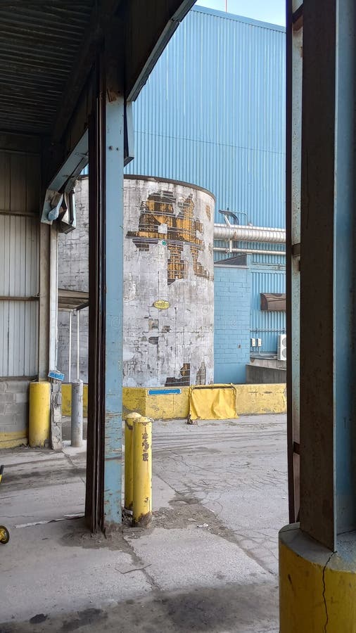 Industrial Loading Dock at a Recycling Plant Stock Photo - Image of ...