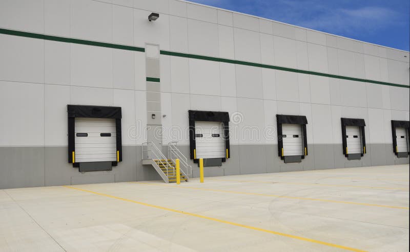 Industrial loading docks stock image. Image of factory - 7109883