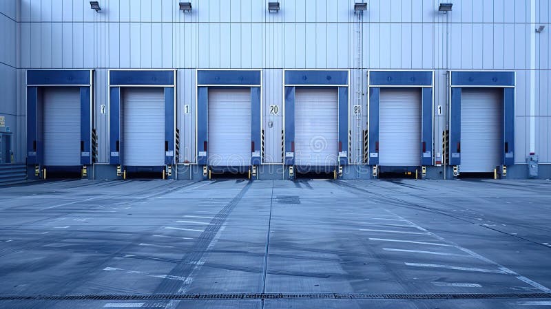 Industrial Loading Docks stock illustration. Illustration of dock ...