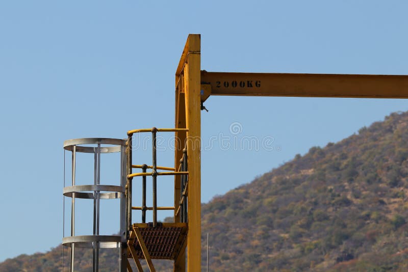 Industrial Loading Hoist Structure with Platform Stock Photo - Image of ...