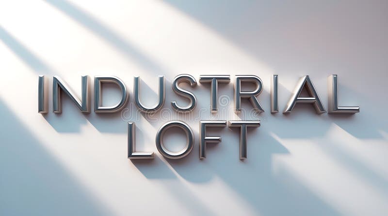 Industrial Loft Typography with Shadows Highlighting Design Elements ...