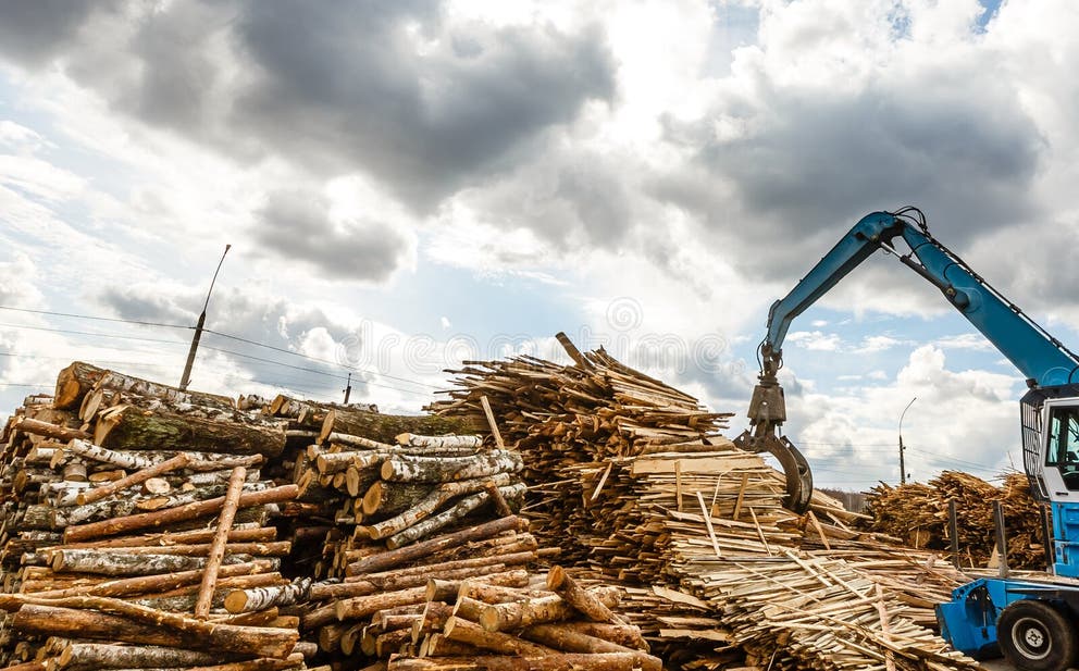 Industrial Log Loader at Lambermill Stock Image - Image of vehicle ...