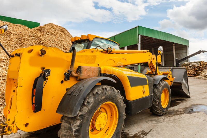 Industrial Log Loader at Lambermill Stock Image - Image of industrial ...