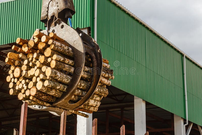 Industrial Log Loader at Lambermill Stock Photo - Image of power ...