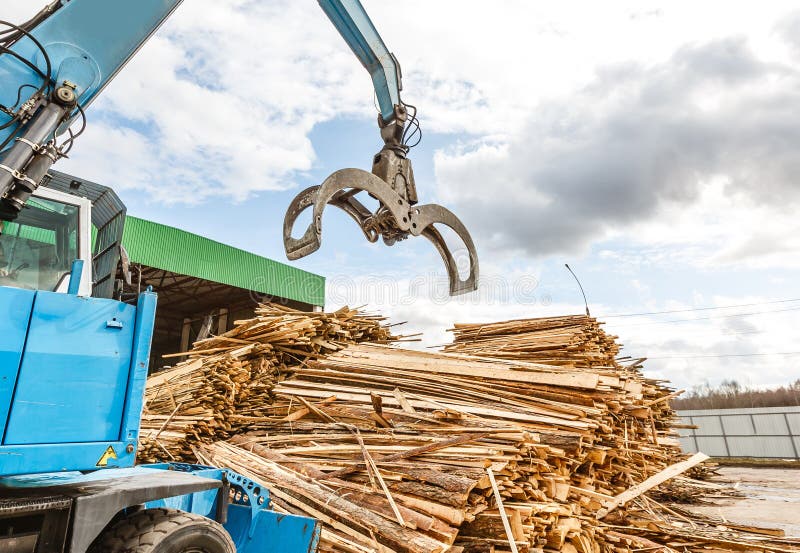 Industrial Log Loader at Lambermill Stock Photo - Image of vintage ...
