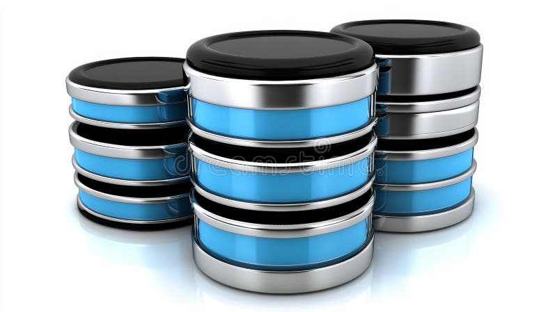 Industrial Logistics, Stacked Blue and Silver Shipping Containers Ready ...