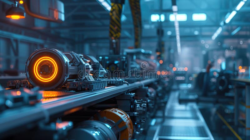 Smart Machine Arms Working and Checking Mechanic Parts at Factory ...