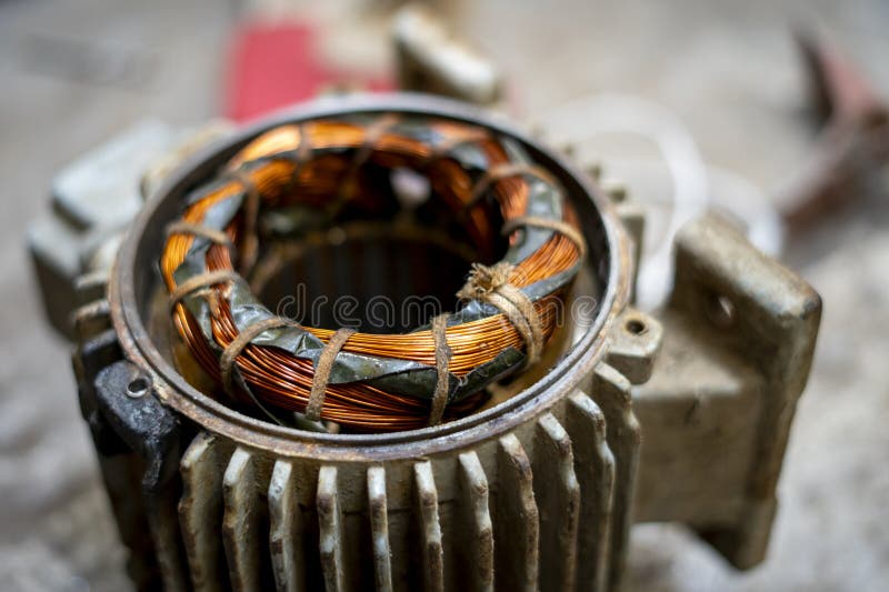 Copper Coil. Copper Wire Wound on a Coil Stock Photo - Image of tool ...