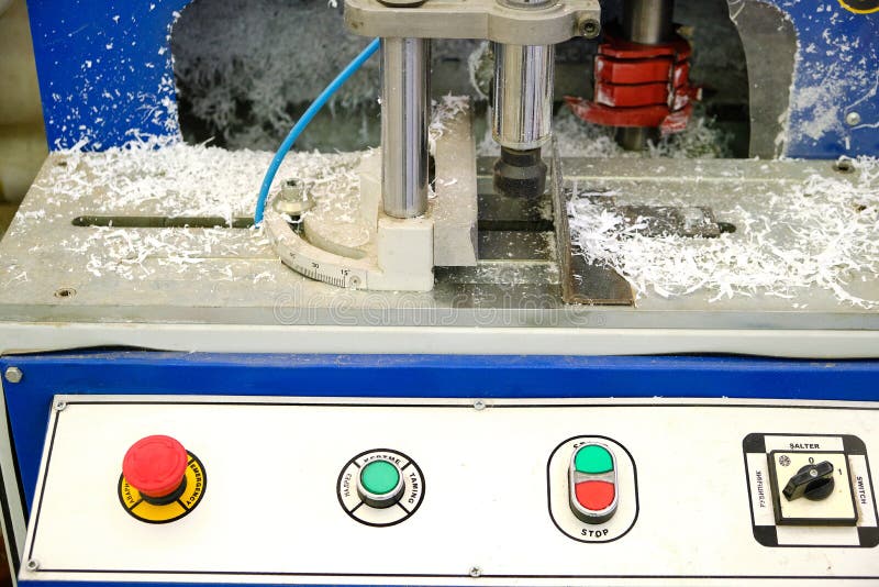 Industrial Machine with Control Panel Buttons and Switches Stock Photo ...