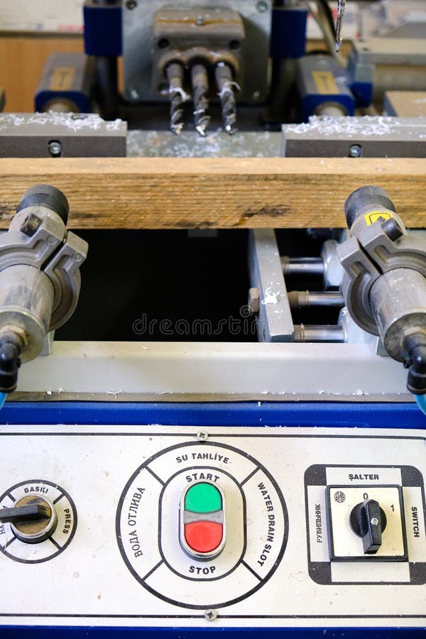 Industrial Machine with Control Panel Buttons and Switches Stock Image ...