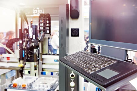 Industrial Machine with Control Panel Stock Photo - Image of computer ...