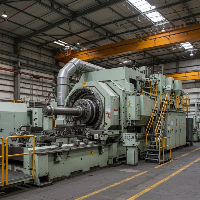 Industrial Machine in a Factory Setting, Featuring a Large, Metallic ...