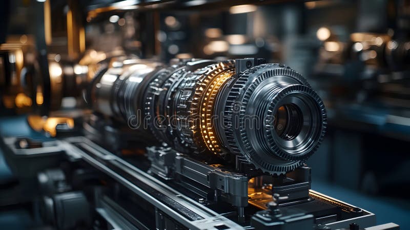 Industrial Machine Gears in Close-up on Manufacturing Floor Stock Image ...