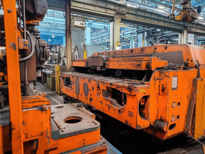 Industrial Machine Inside Factory Stock Photo - Image of production ...