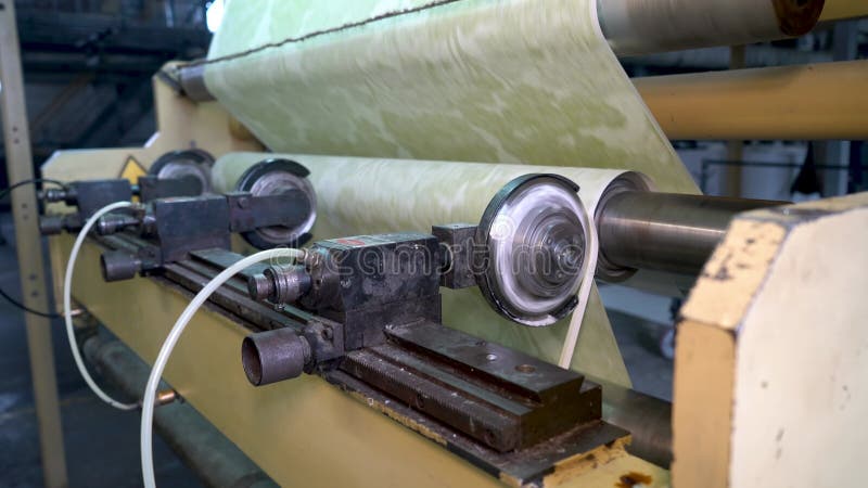 An Industrial Machine Makes Wallpaper. Stock Footage - Video of detail ...