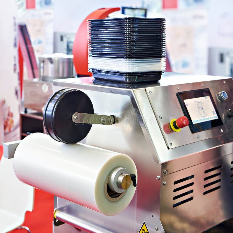 Industrial Machine for Packing in Food Production Stock Image - Image ...