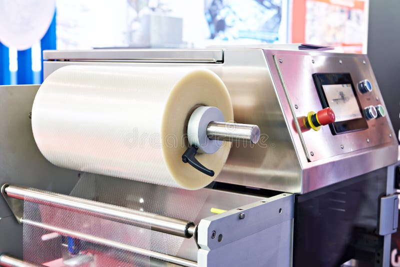 Industrial Machine for Packing in Food Production Stock Image - Image ...