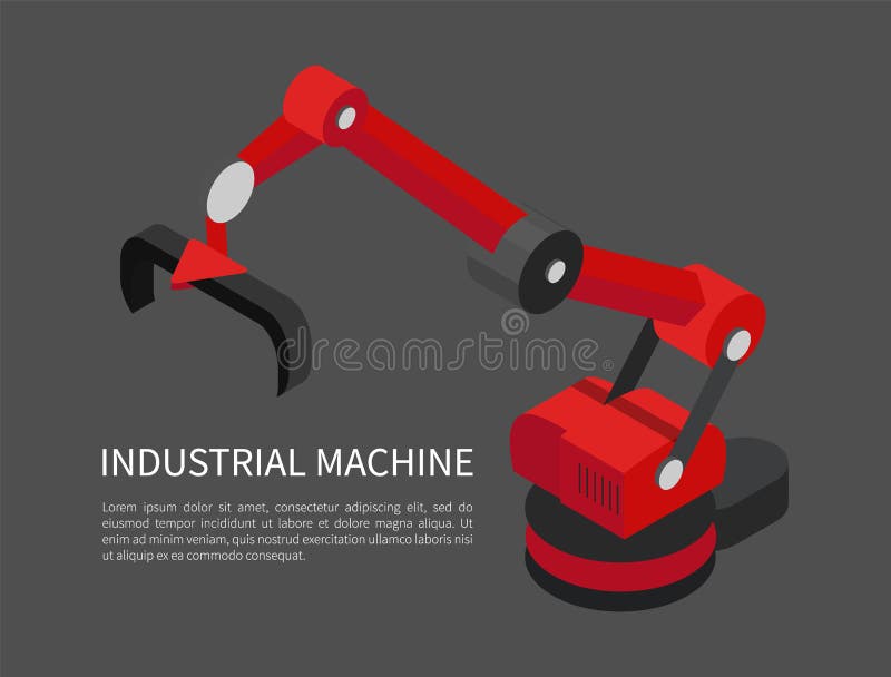 Industrial Machine Poster Vector Illustration Stock Vector ...