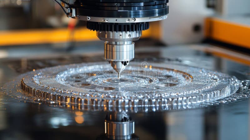 Industrial Machine Precision Cutting Metal Part Stock Illustration ...