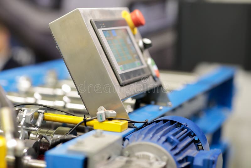 Industrial Machine with Touch Screen Control Panel Stock Photo - Image ...