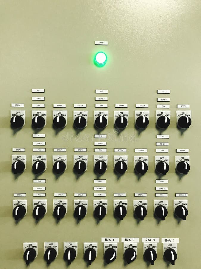 Industrial Machinery and Equipment Control Buttons Stock Image - Image ...