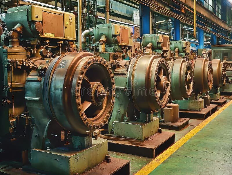 Industrial Machinery and Equipment Inside a Manufacturing Facility with ...