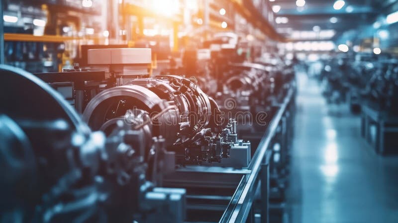 Industrial Machinery in a Factory Setting, Highlighting Production and ...