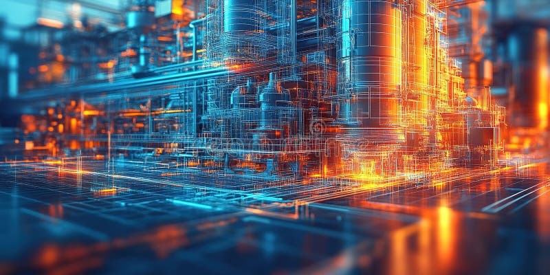 Industrial Machinery in a Futuristic Design Showcasing Complex ...