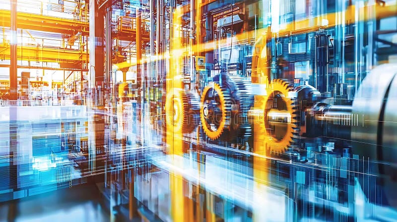 Industrial Machinery Gears and Factory Interior Stock Photo - Image of ...