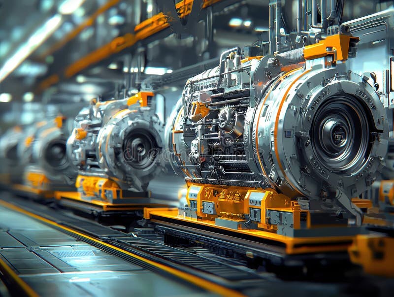 Industrial Machinery in a High-Tech Manufacturing Facility Showcasing ...