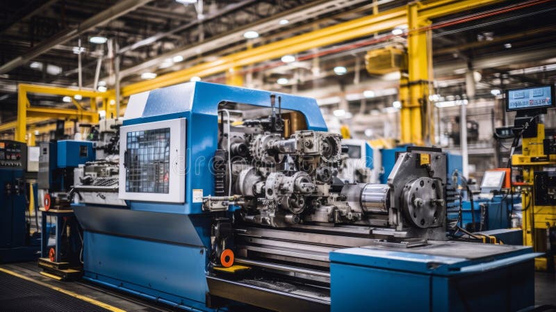 Industrial Machinery at a Manufacturing Plant Stock Illustration ...