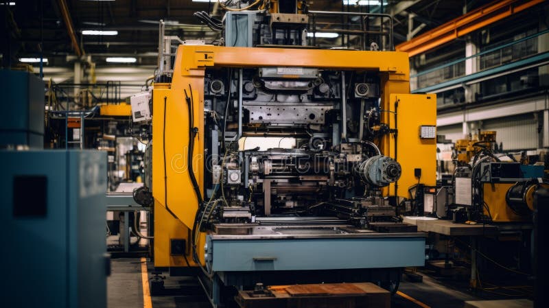 Industrial Machinery at Manufacturing Plant Stock Illustration ...