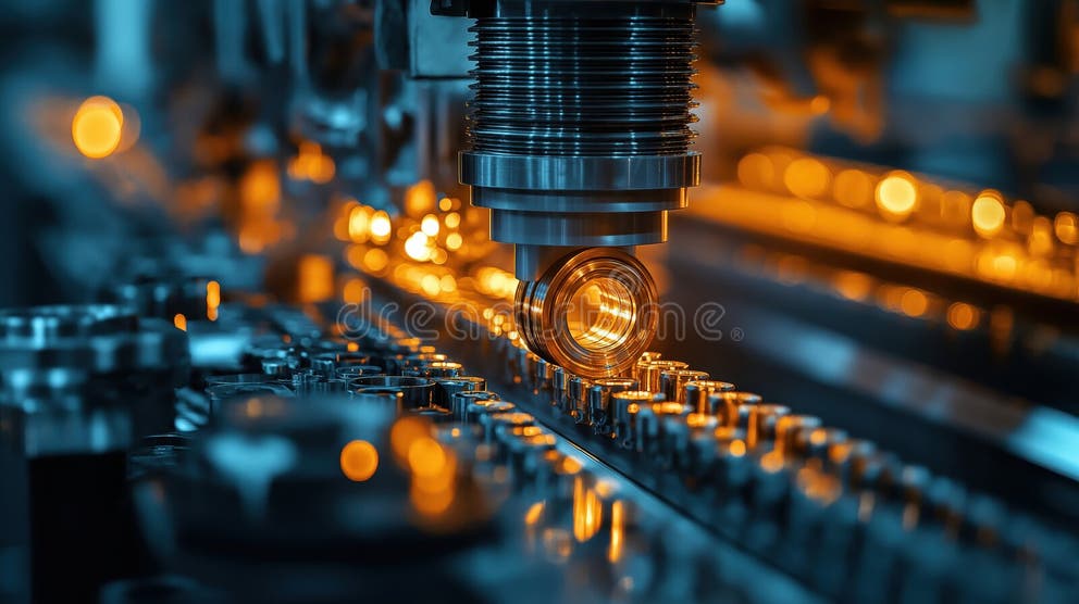 Industrial Machinery in Manufacturing Process with Metal Components and ...