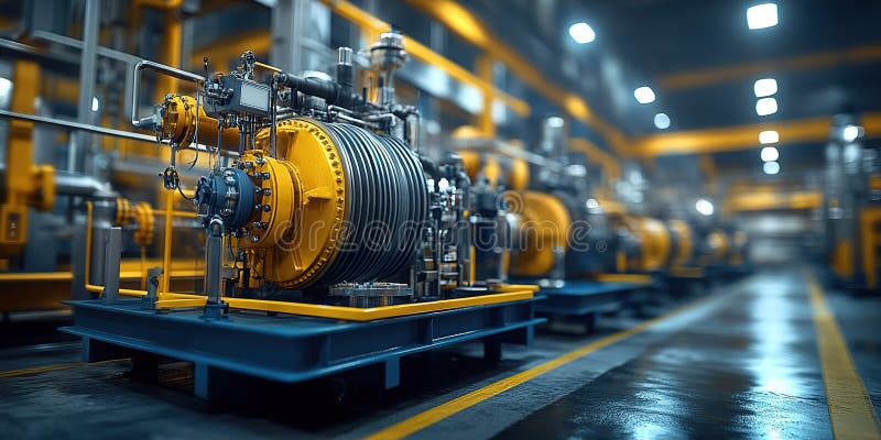 Industrial Machinery in a Modern Manufacturing Facility with Precision ...