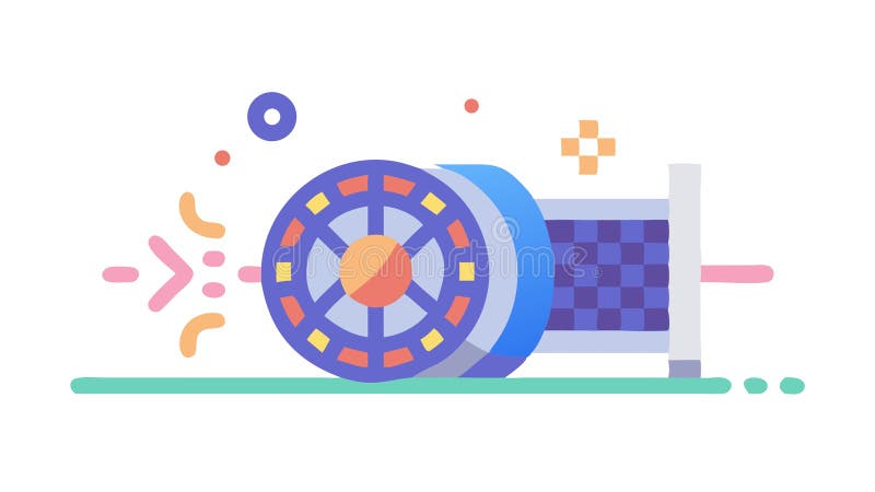 Industrial Machinery with Rotating Gears and Components, Vector Design ...