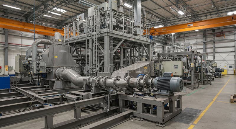 Industrial Machinery is in a Spacious Facility with High Ceilings and ...
