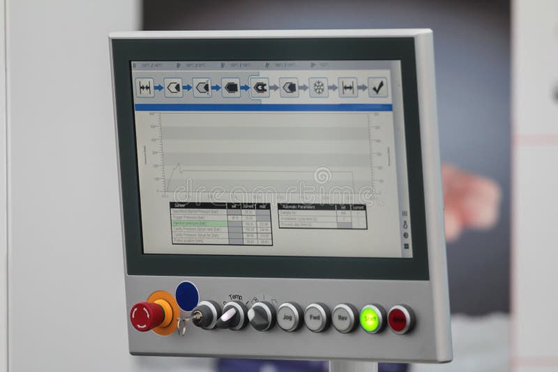 Industrial Manage Panel with Lcd Screen on Plant of Plastic Products ...