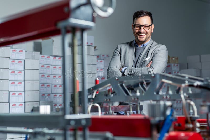 Industrial Manager Indoors in Factory. Stock Photo - Image of ...