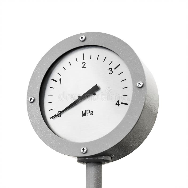 Industrial Manometer Isolated on White Background Stock Photo - Image ...
