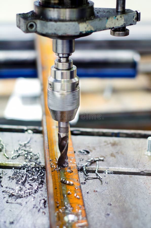 Details of Drilling Machine Stock Photo - Image of bores, fabricating ...