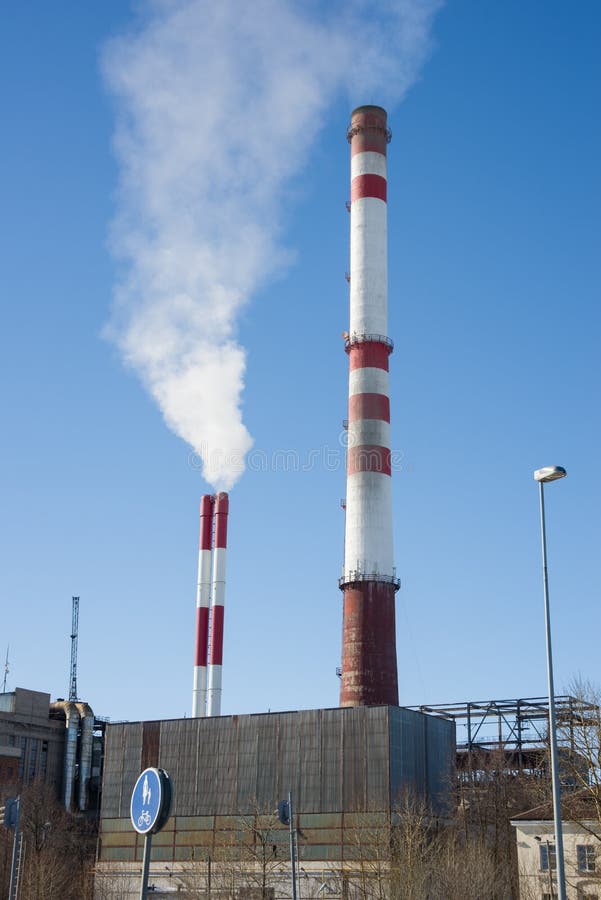 Industrial Manufacture Exhaust Stock Image - Image of complex, chimney ...
