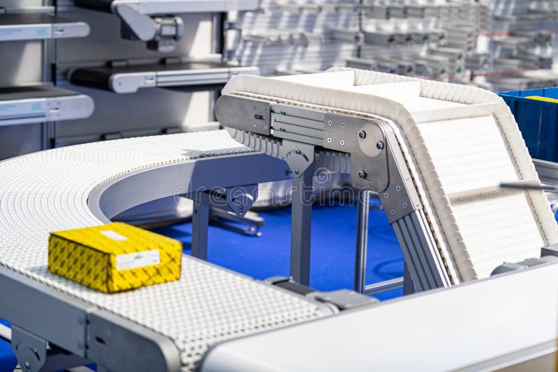 Industrial Manufacturing Conveyor Belt Roller Track System Stock Image ...