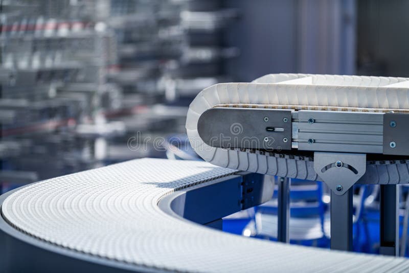 Industrial Manufacturing Conveyor Belt Roller Track System Stock Photo ...