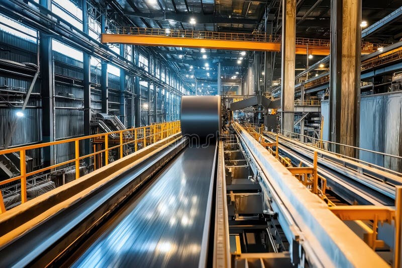 Industrial Manufacturing Facility Featuring Heavy Machinery and ...