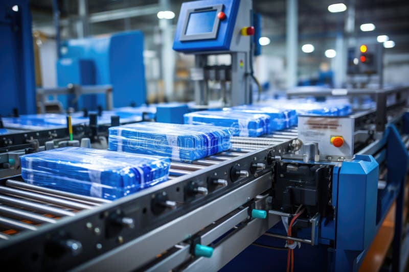 Industrial Manufacturing Facility Featuring Precision Blue Machinery on ...