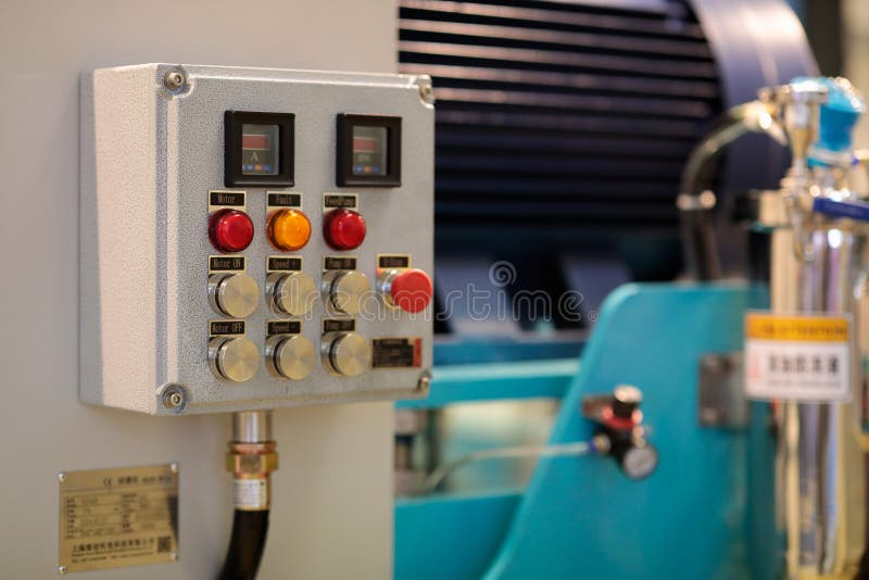 Industrial Manufacturing Machine with Control Box Stock Photo - Image ...