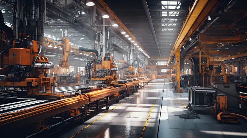 Industrial Manufacturing Place with Complex Machinery Stock ...