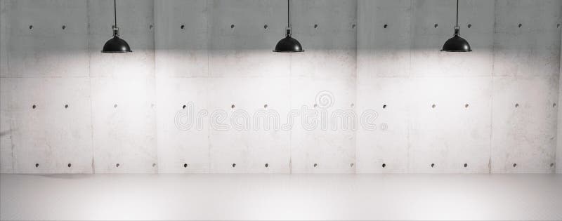 Industrial Materials Garage Interior with Copy Space. Interior Design ...